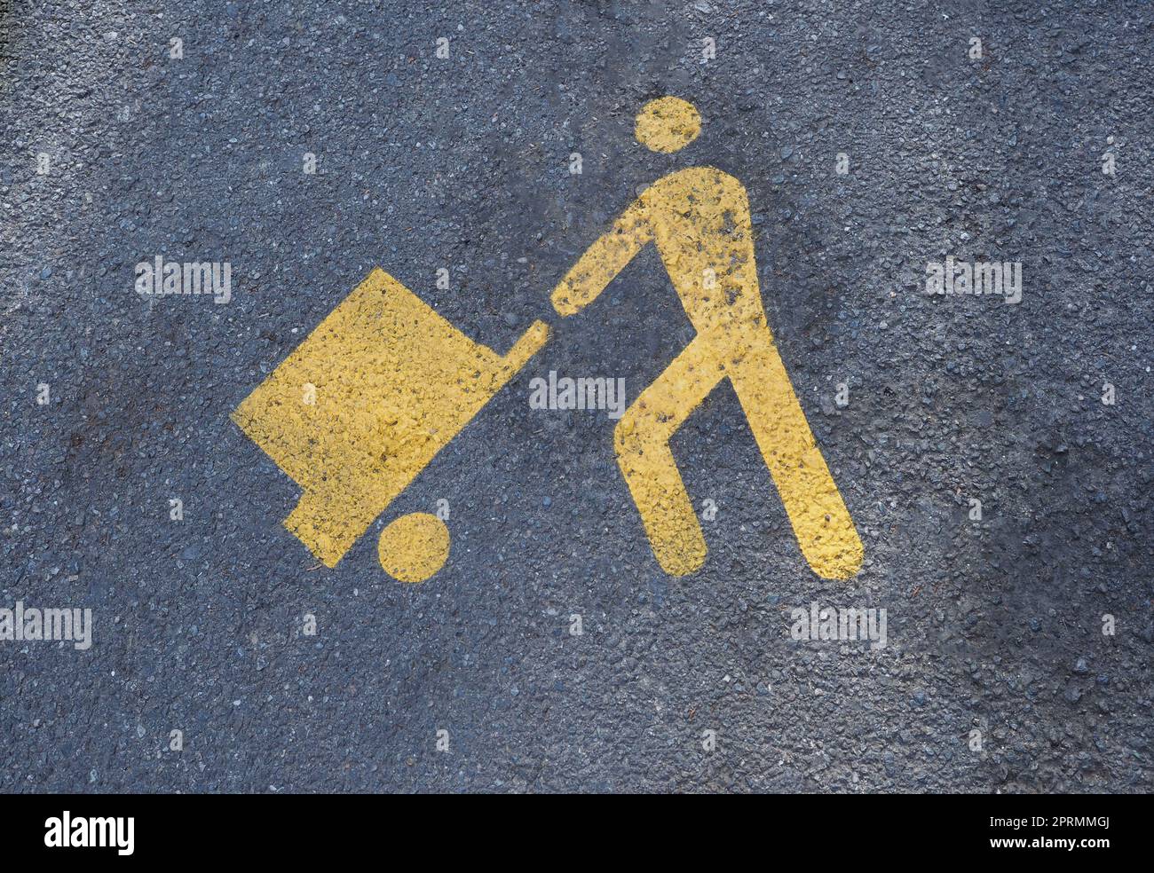 Loading and unloading area sign painted on tarmac Stock Photo - Alamy