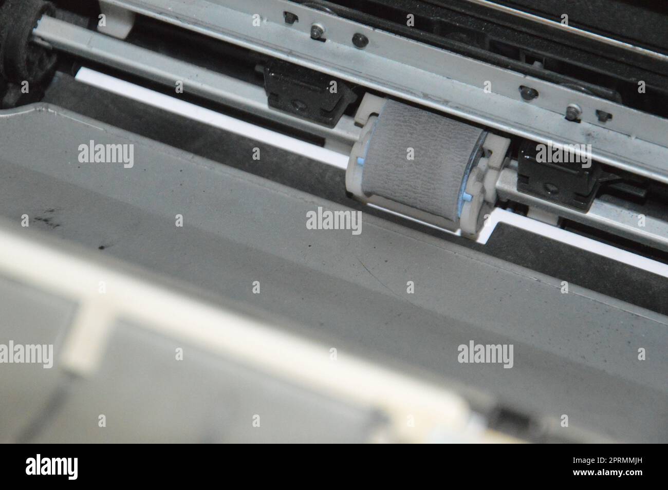 Charging the laser printer cartridge with toner the powder Stock Photo ...