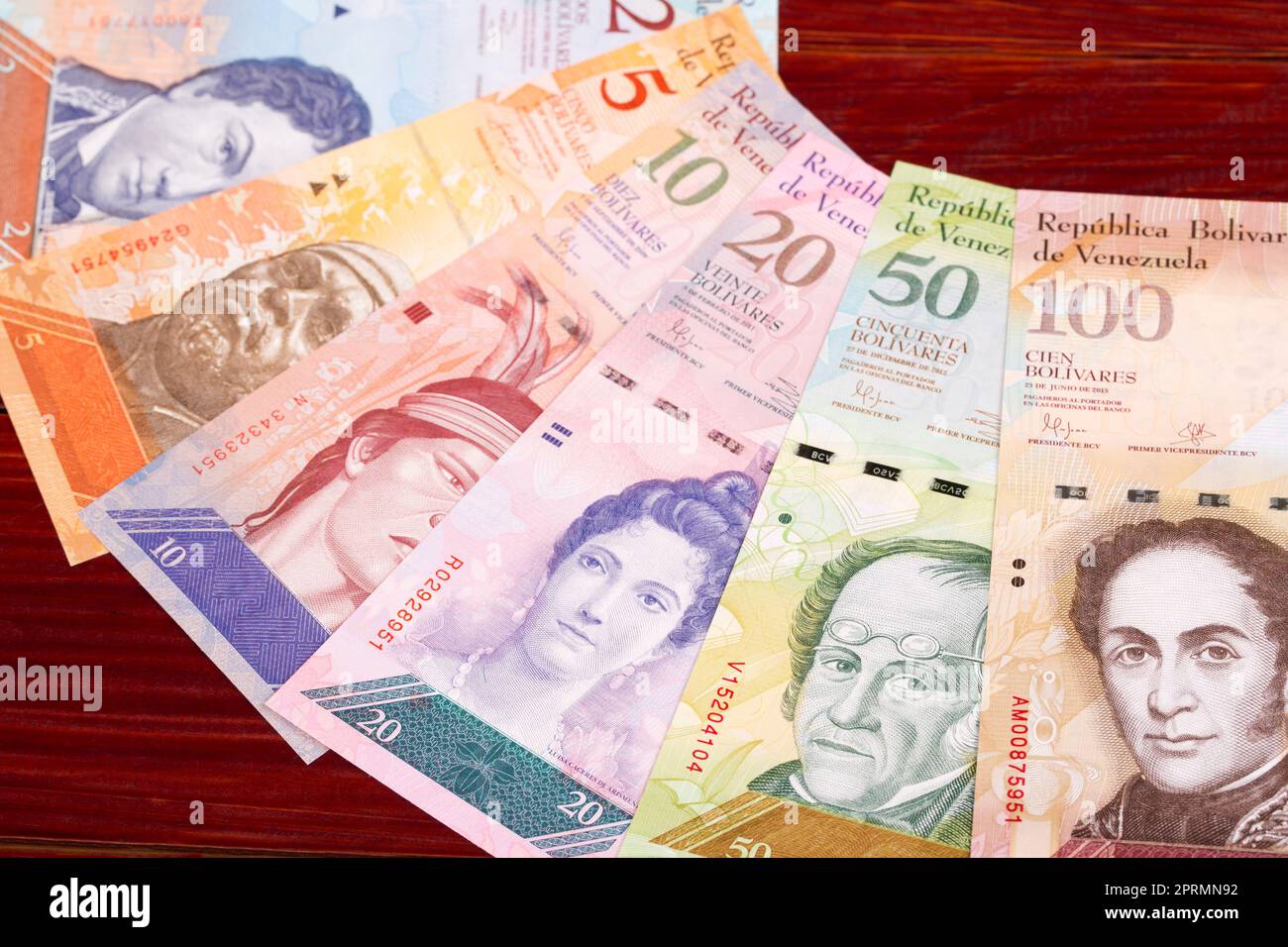 Venezuelan money - bolivar a business background Stock Photo - Alamy
