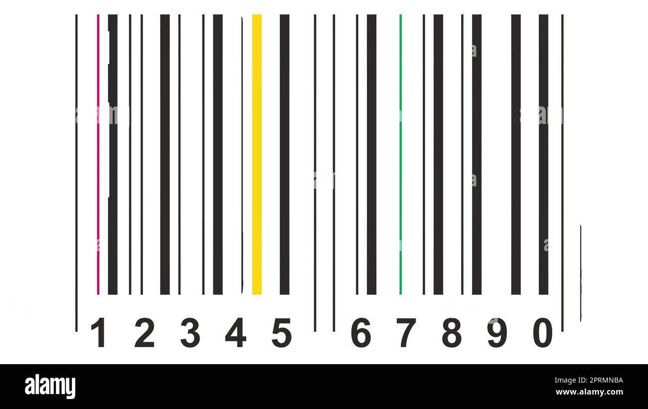 Multi-colored product a the barcode Stock Photo - Alamy