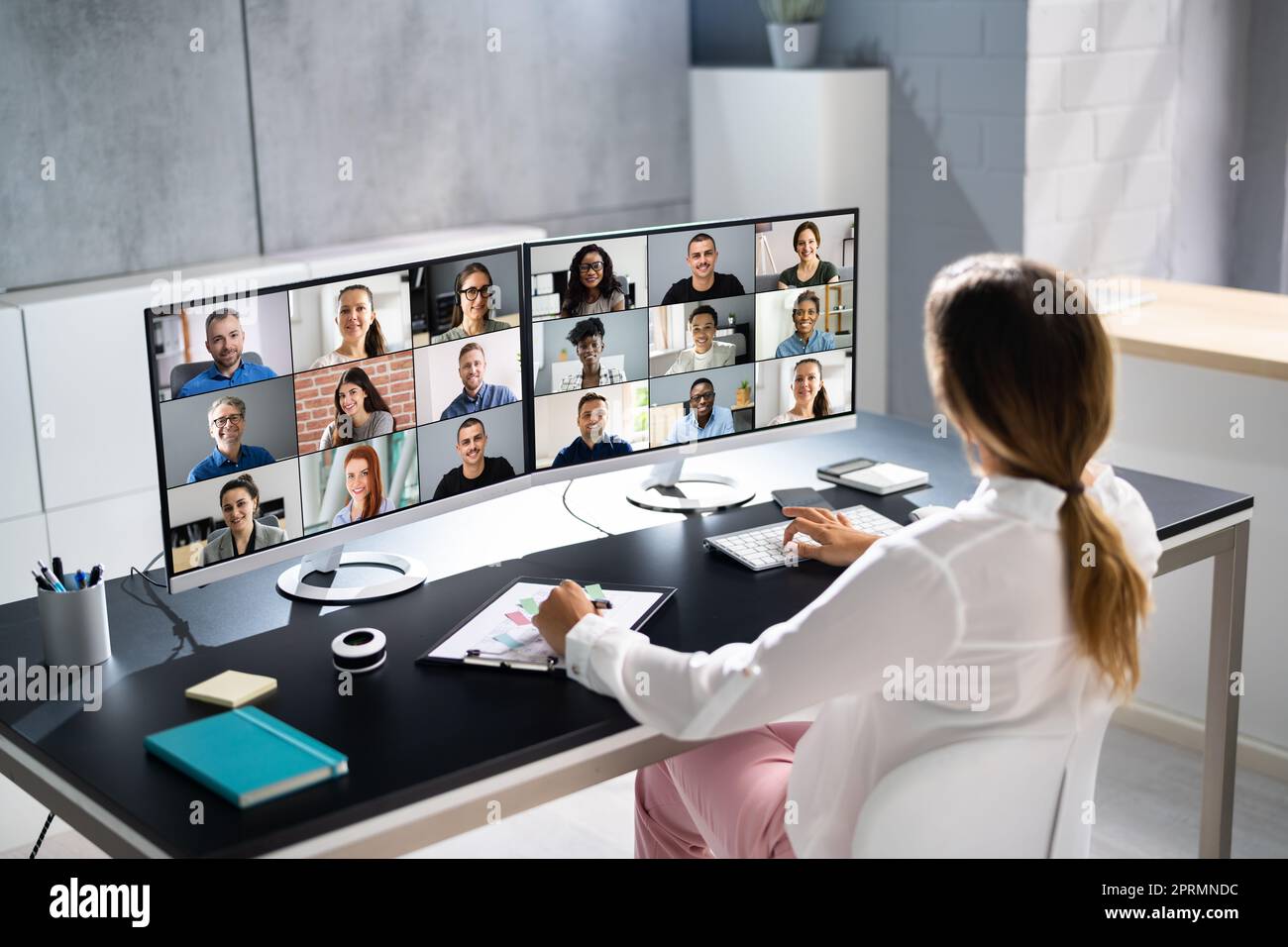 Online Video Conference Webinar Call Stock Photo - Alamy
