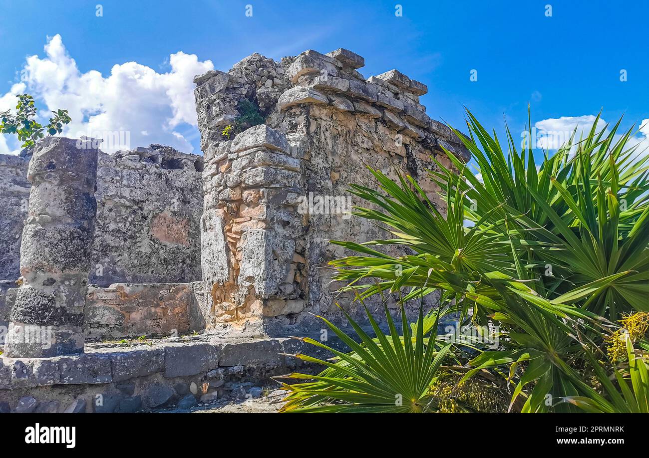 Ancient Tulum ruins Mayan site temple pyramids artifacts seascape ...