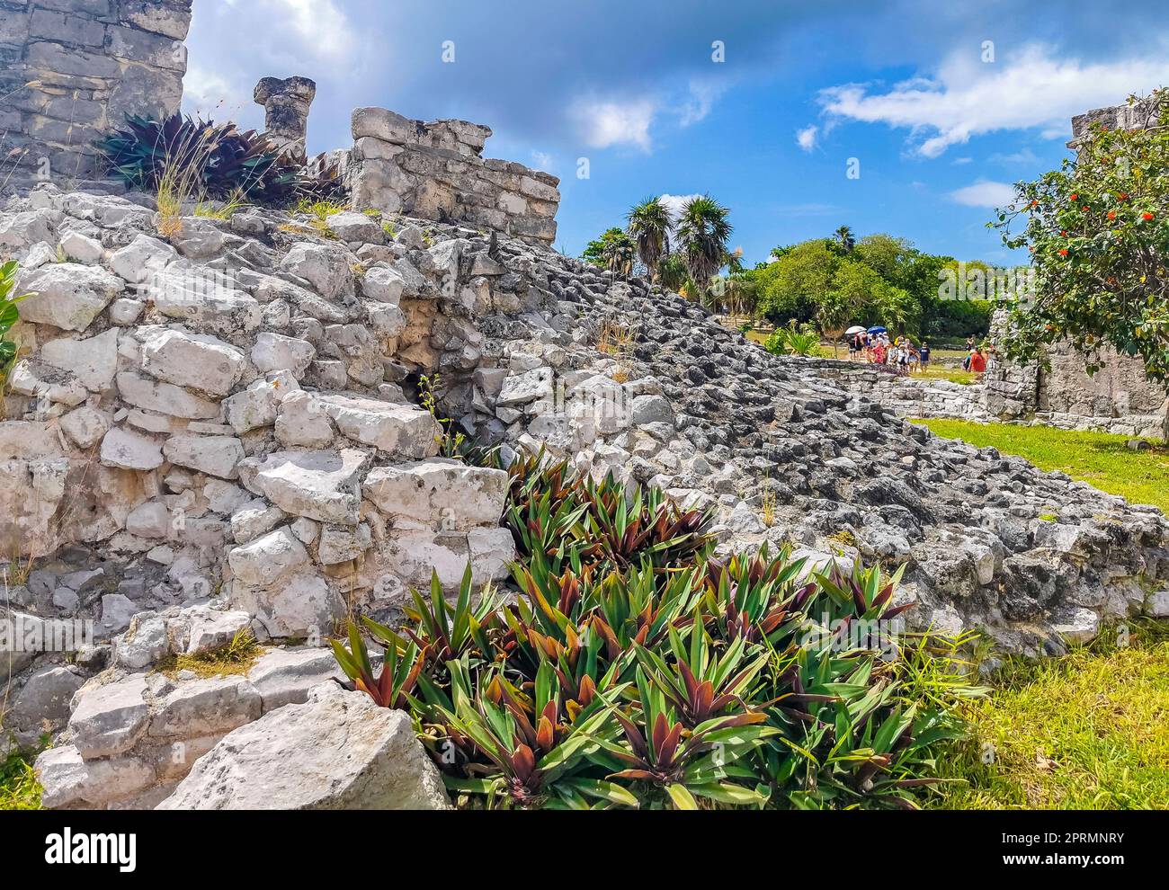 Ancient Tulum ruins Mayan site temple pyramids artifacts seascape ...