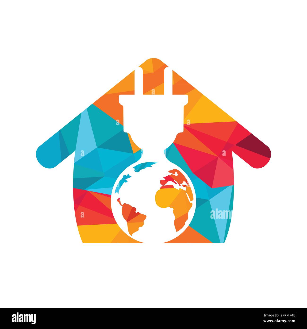 Global electric cord vector logo design template. Global home power ...