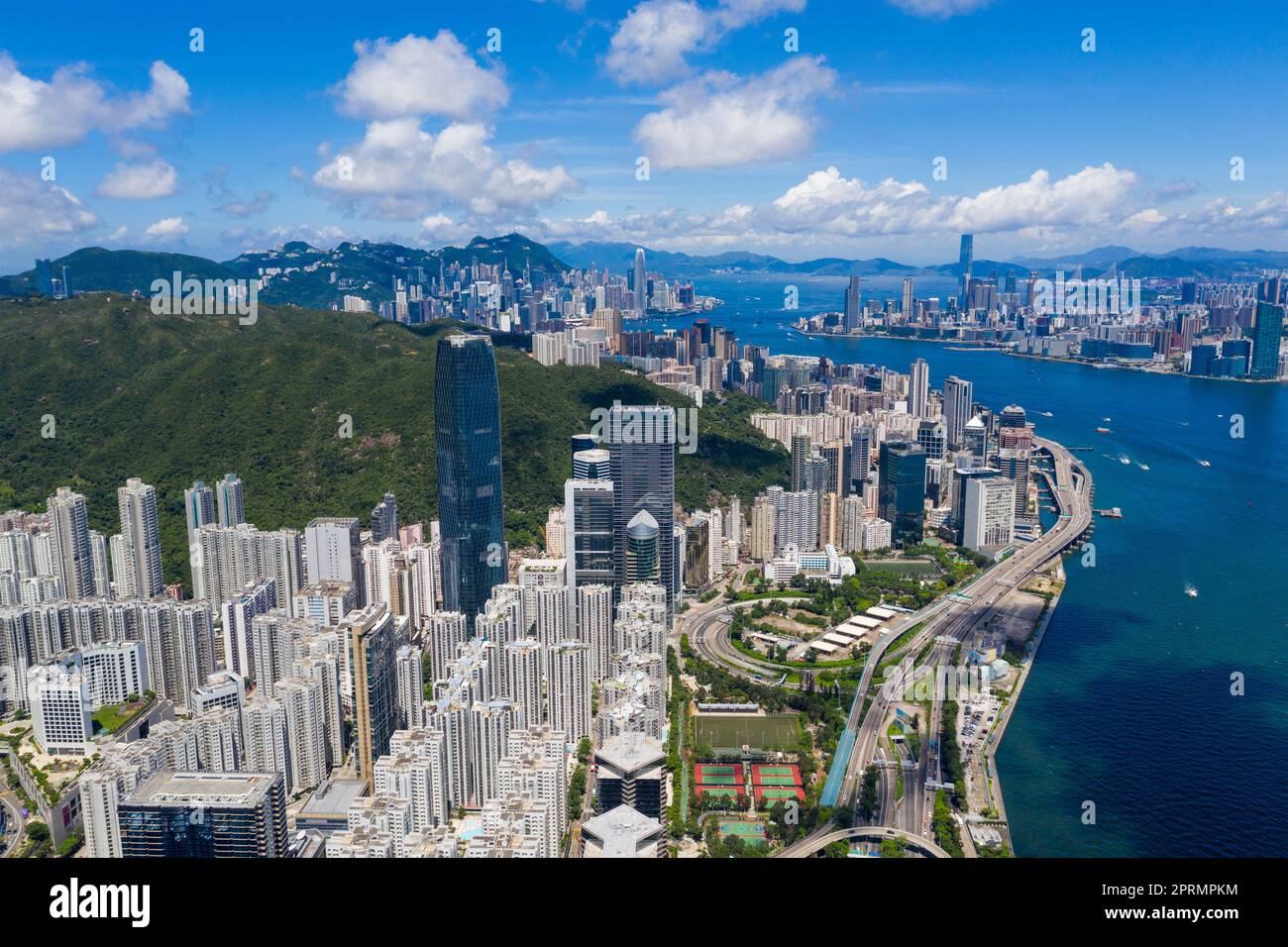 Sai Wan Ho, Hong kong 20 June 2020: Top view Hong Kong city Stock Photo ...