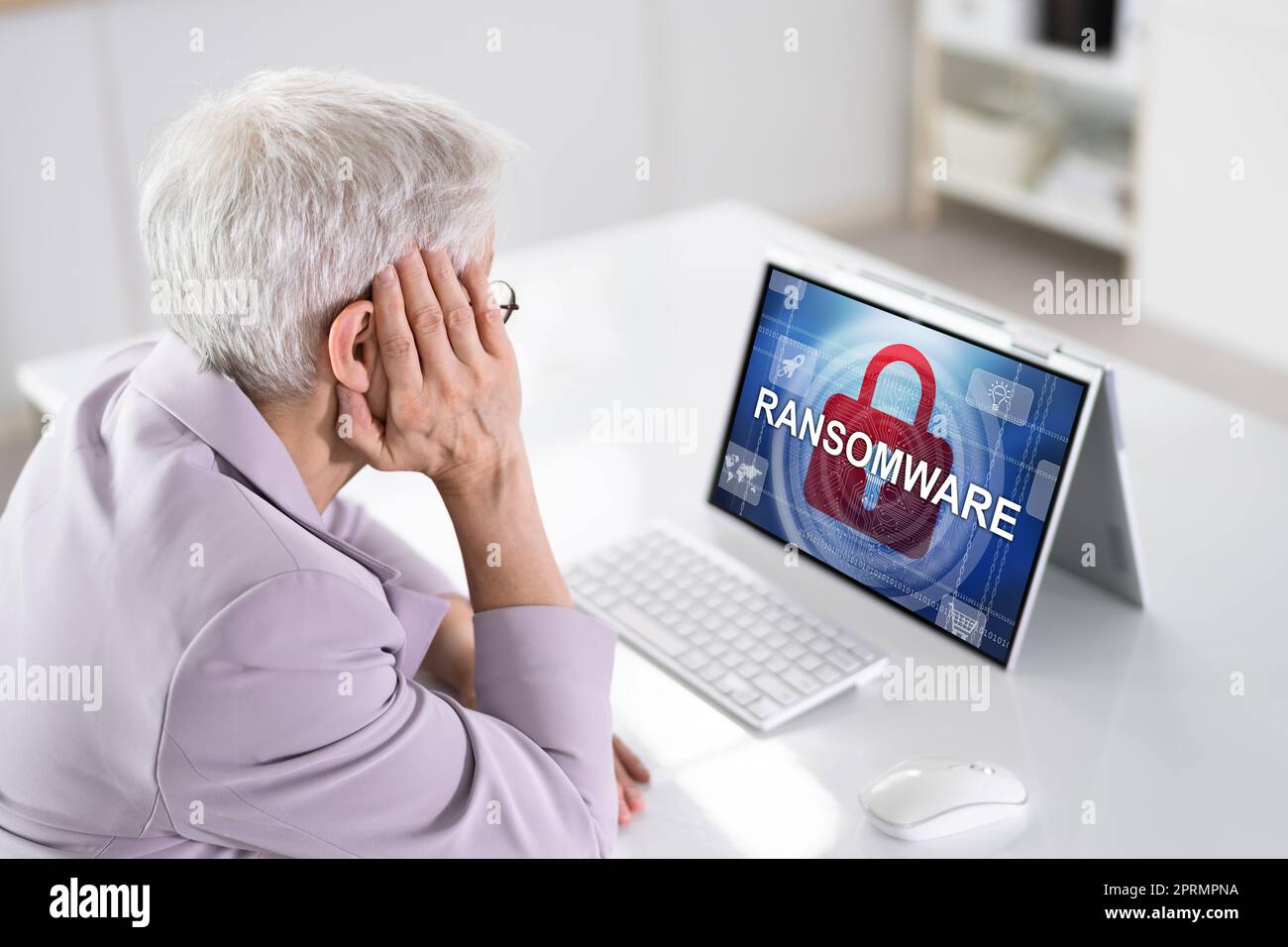 Ransomware Cyber Attack Showing Personal Files Encrypted Stock Photo ...