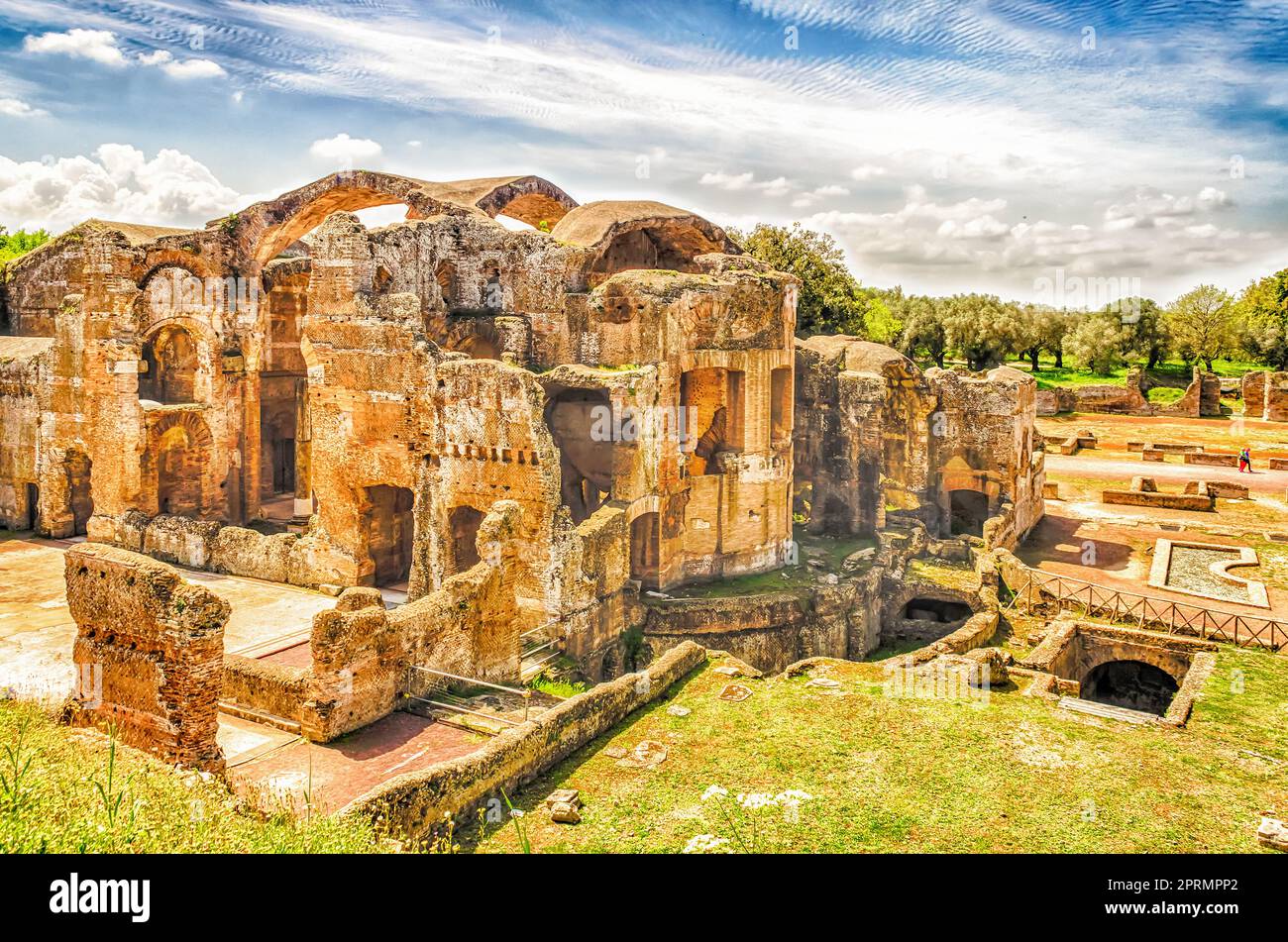Roman ruins of the Great Baths in Villa Adriana (Hadrian's Villa ...