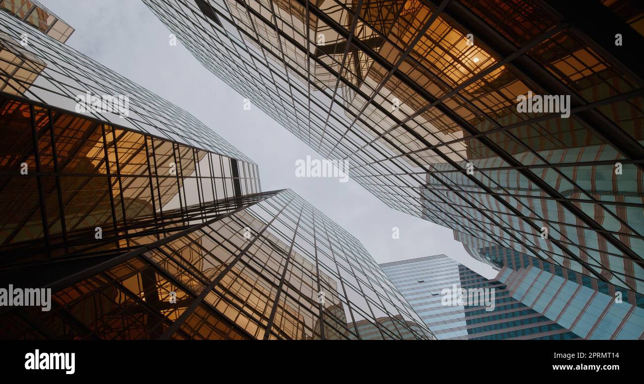 Low angle of the business office tower Stock Photo - Alamy
