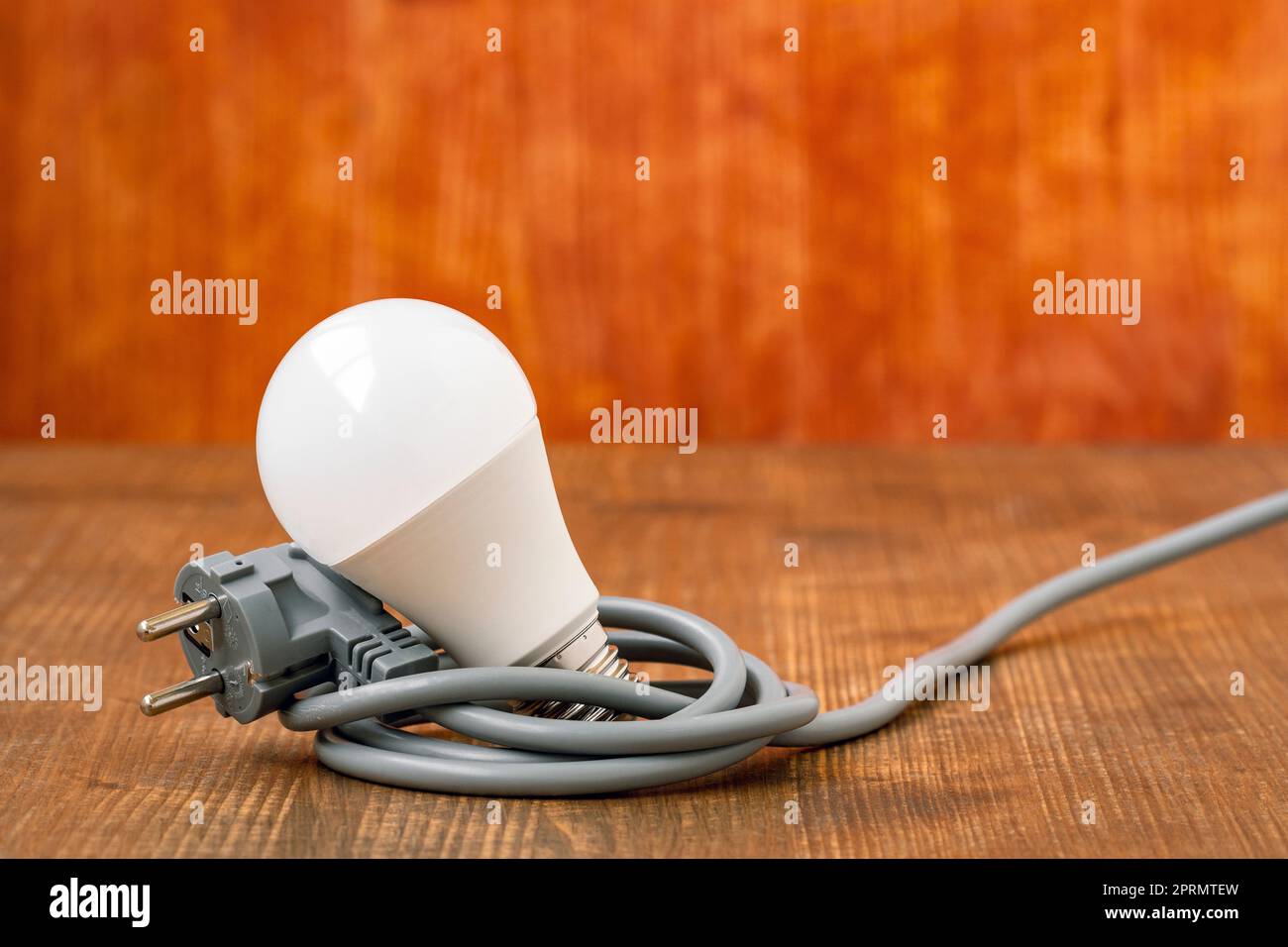 LED light bulb with electric plug Stock Photo - Alamy