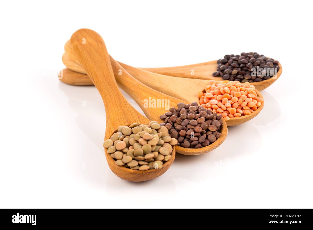 lentils in spoon isolated Stock Photo - Alamy