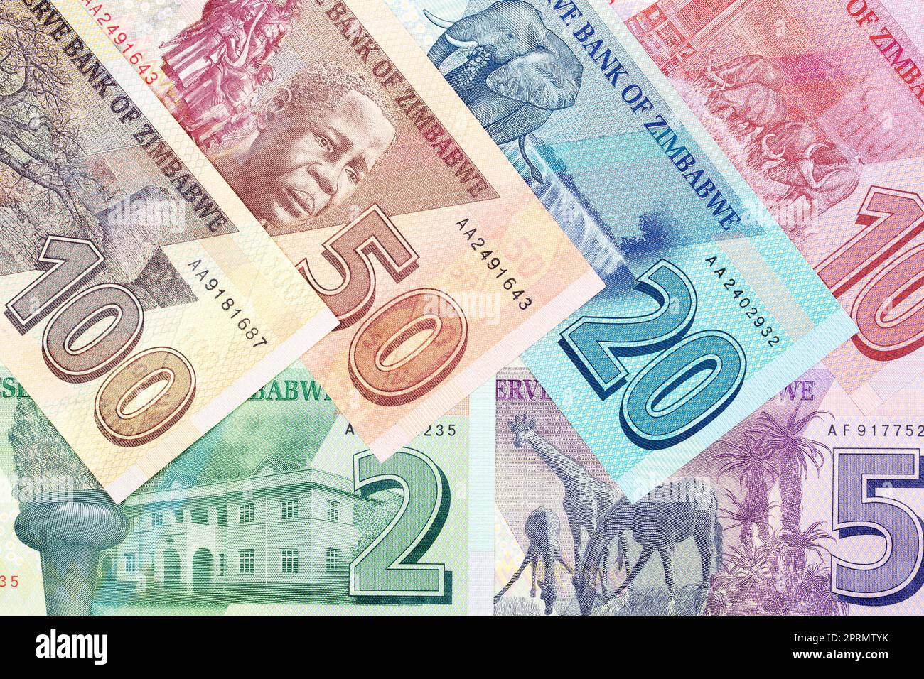 Zimbabwean money new serie of banknotes Stock Photo - Alamy