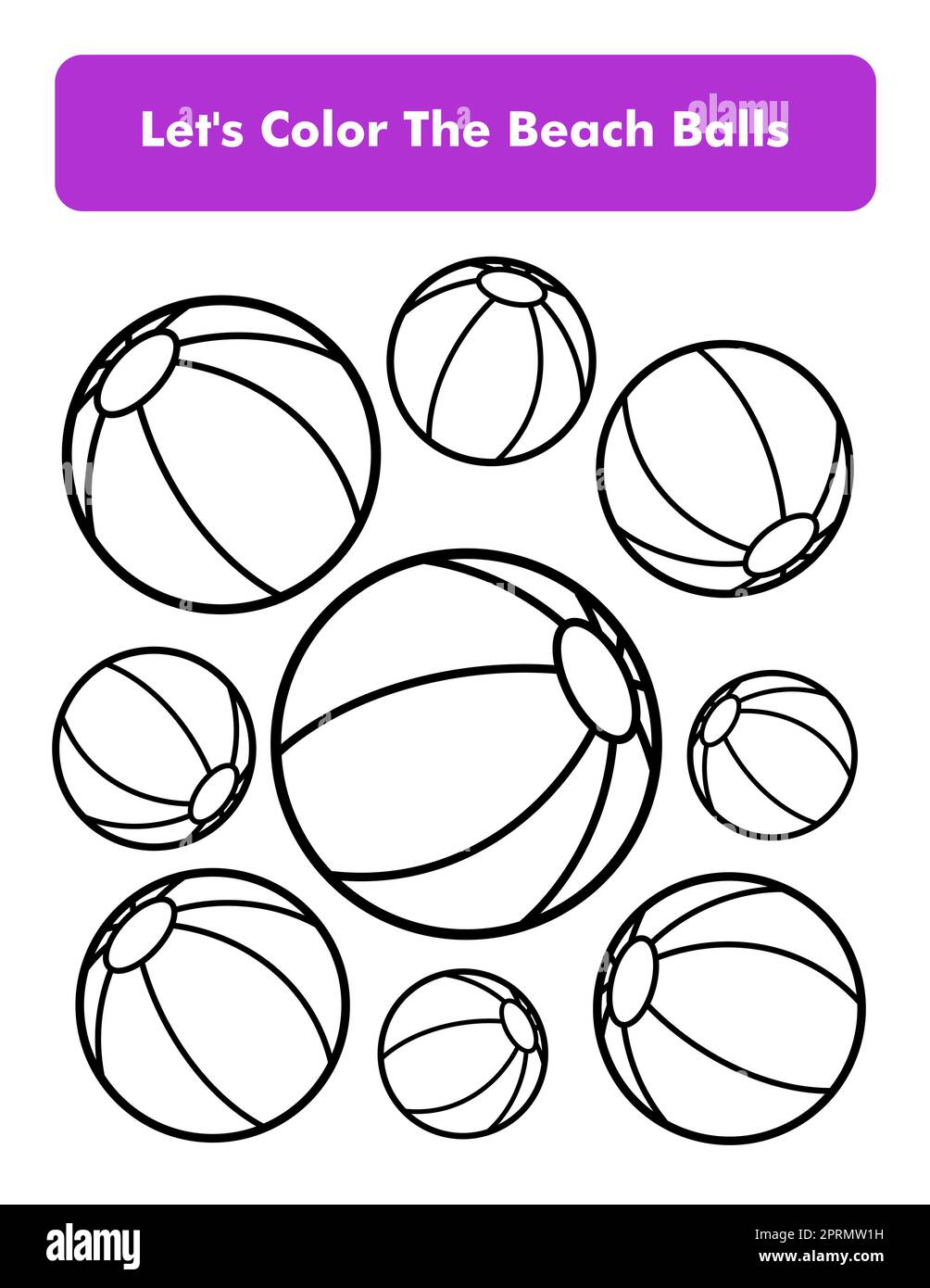 Ball coloring page hi-res stock photography and images - Alamy