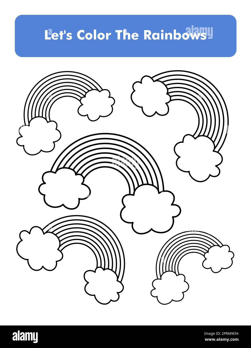 Coloring Rainbow Worksheet Free Download; Rainbow Coloring Pages