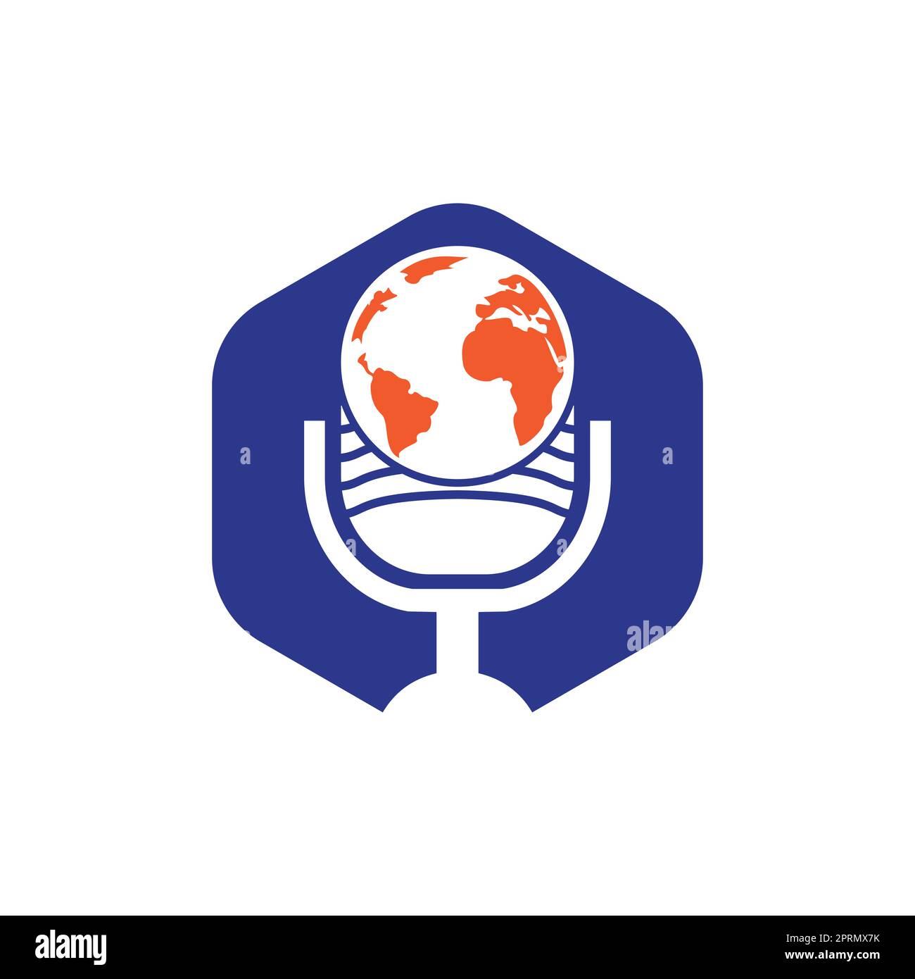 Global podcast logo design. Broadcast entertainment business logo ...