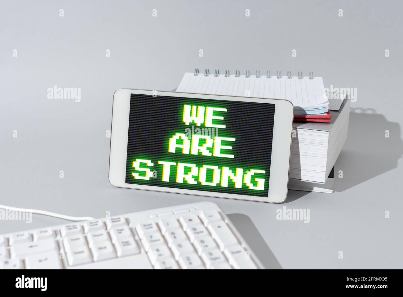 Text caption presenting We Are Strong. Word for Have great strength ...