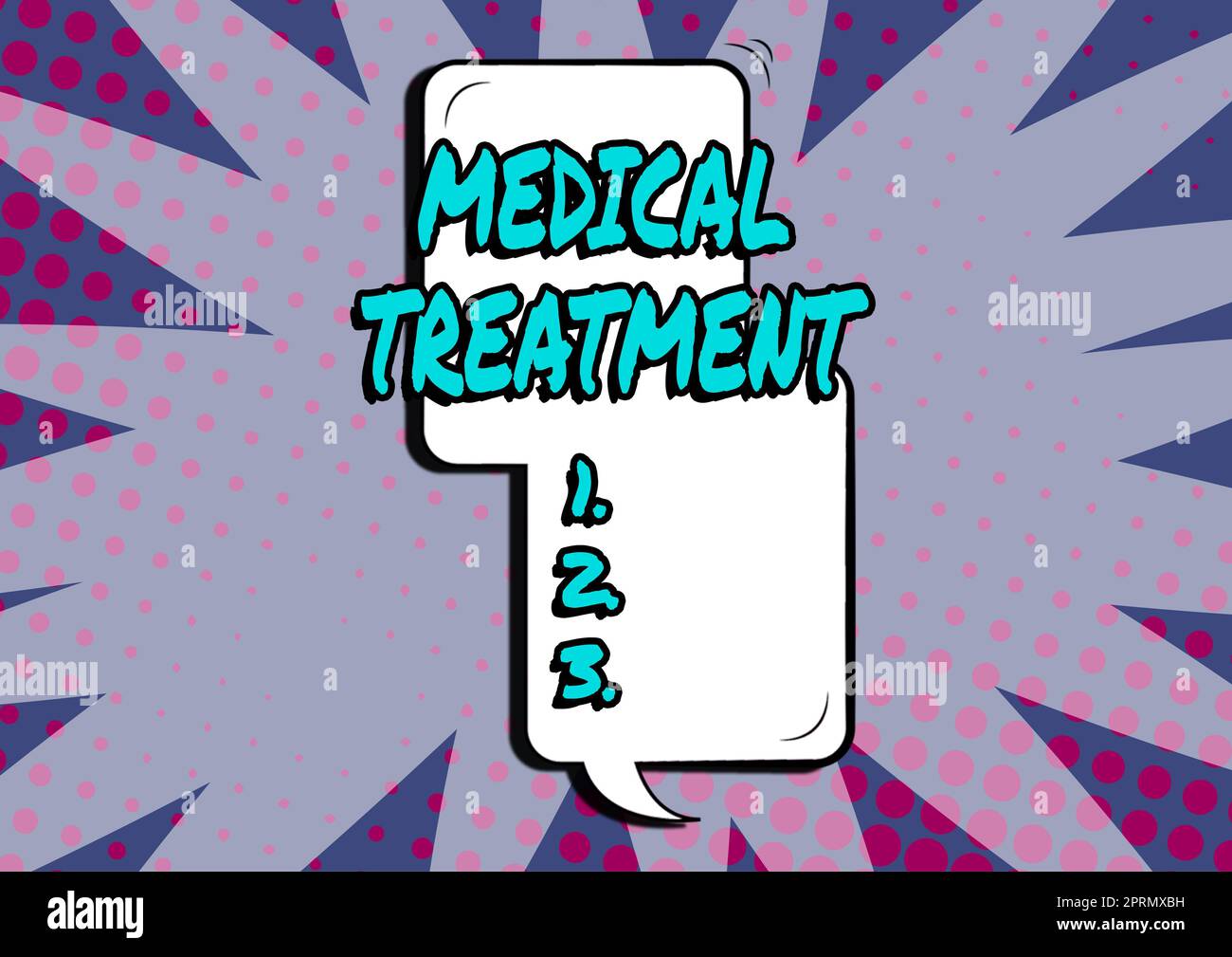 Text showing inspiration Medical TreatmentManagement and care of a ...