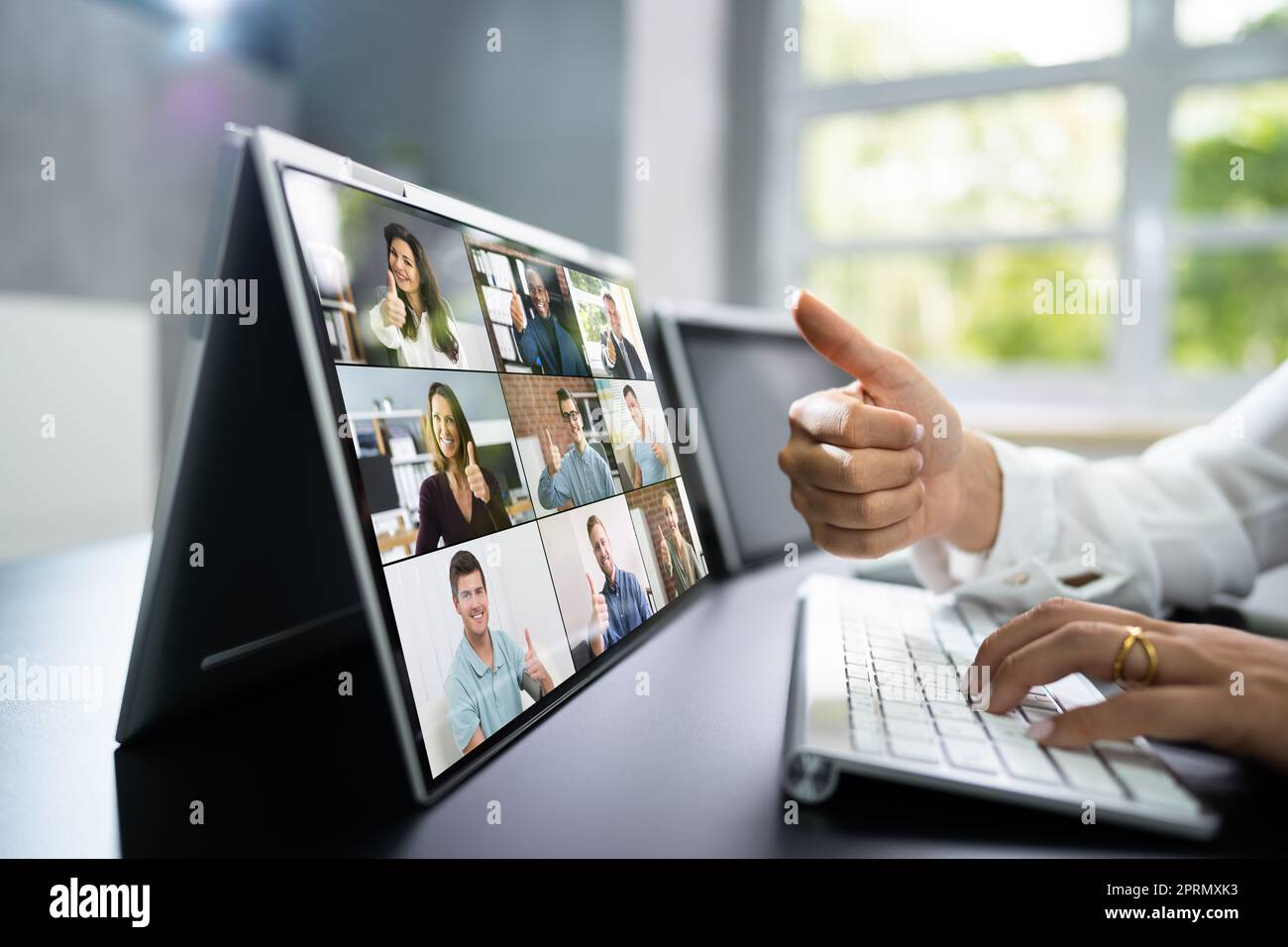 Online Video Conference Webinar Call Stock Photo - Alamy