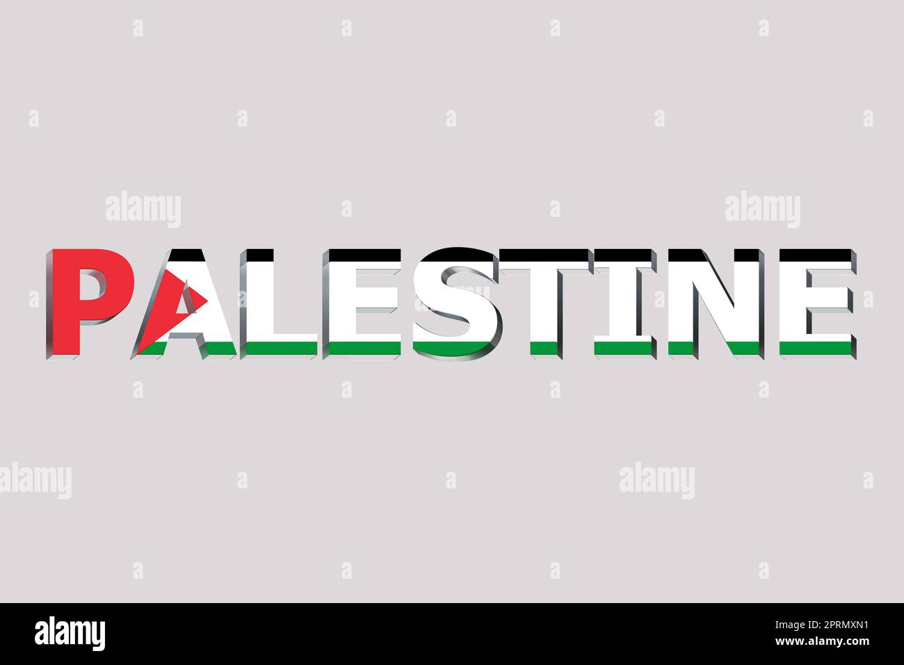 3D Flag of Palestine on a text background Stock Photo - Alamy