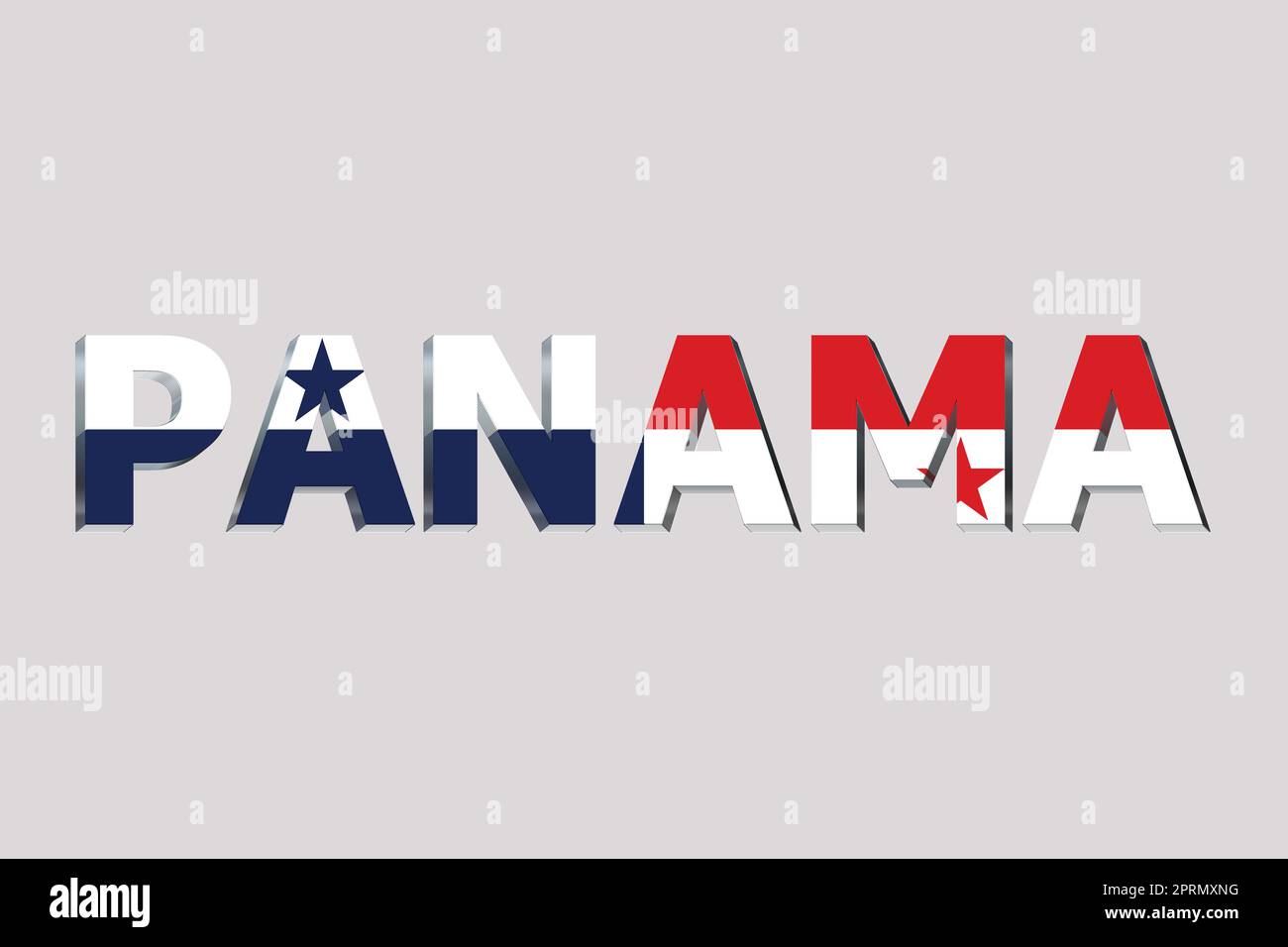 3D Flag of Panama on a text background Stock Photo - Alamy