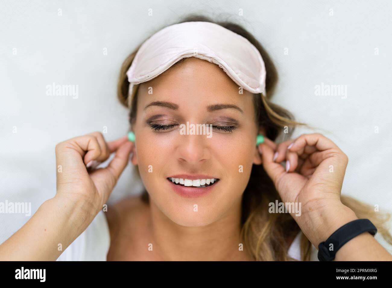 Woman plug ears hi-res stock photography and images - Alamy