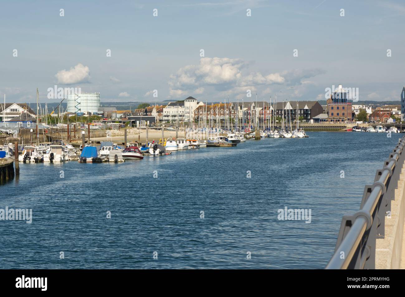 Harbour and riverside at Littlehampton in West Sussex, England. With ...