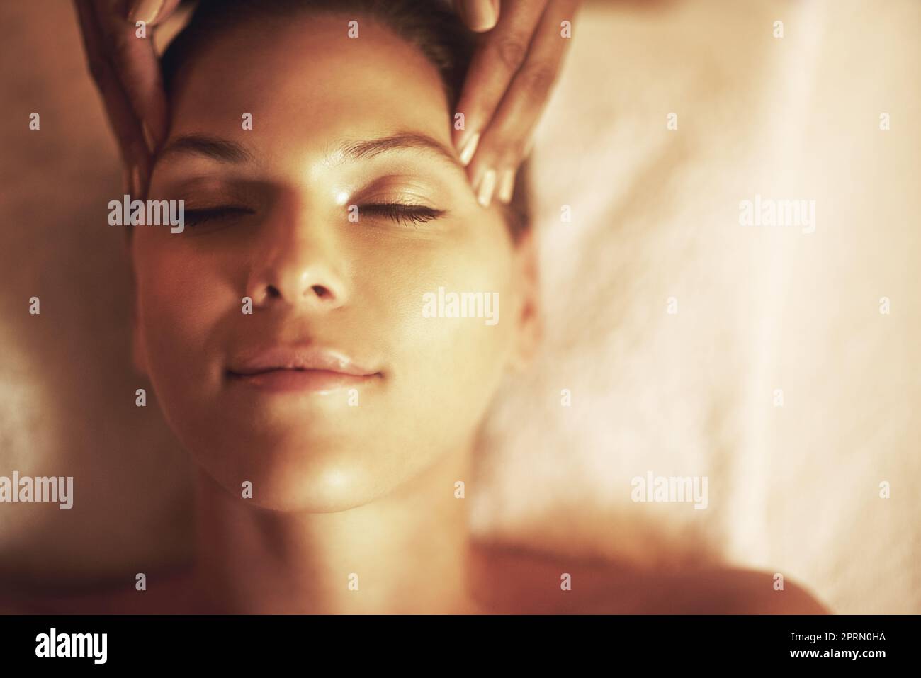 This Is A Luxury You Cant Afford To Mix Closeup Shot Of A Young Woman Enjoying A Head Massage
