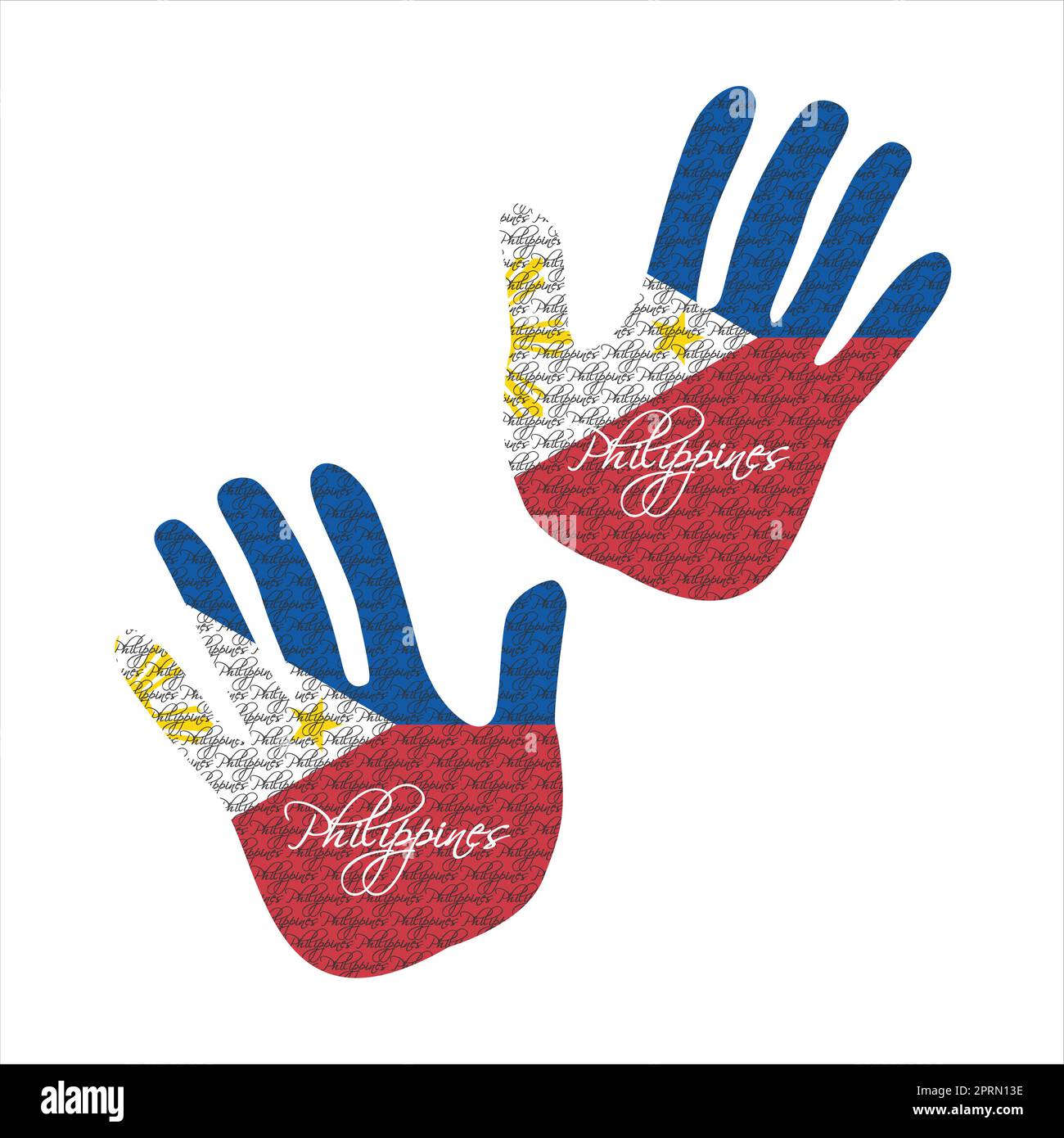 philippines flag hand vector Stock Vector Image & Art - Alamy