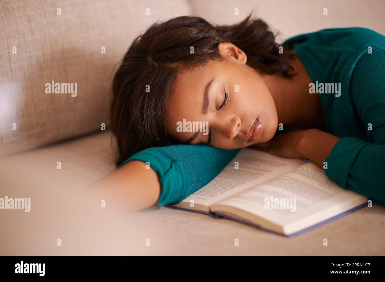 Beautiful woman sleeping on couch hi-res stock photography and images ...