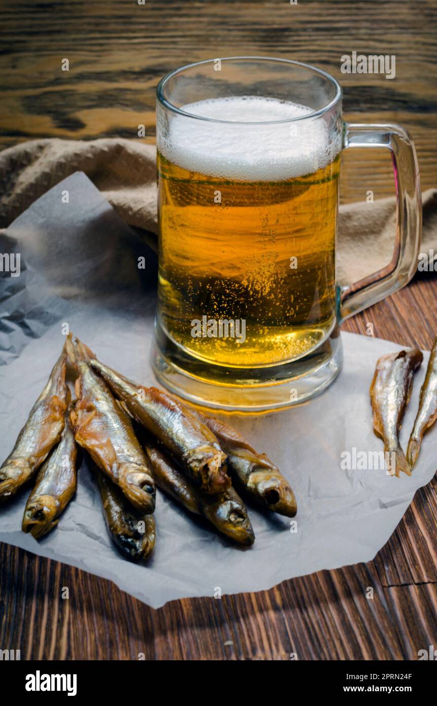 Beer mug dried fish hi-res stock photography and images - Alamy