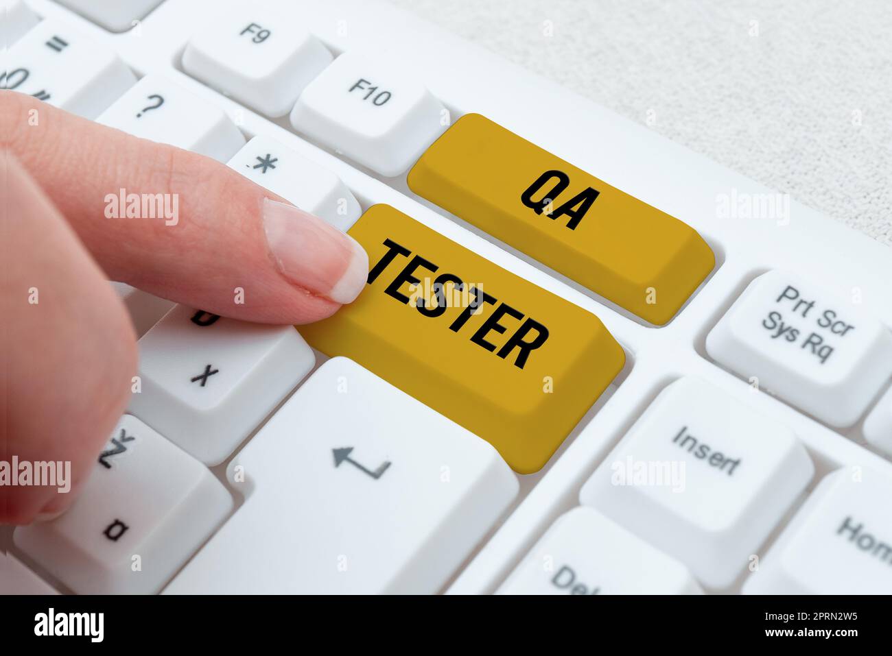 Writing Displaying Text Qa Tester Word For Quality Assurance Of An On