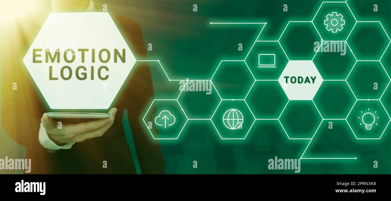 Conceptual display Emotion Logic, Concept meaning Heart or Brain Soul ...