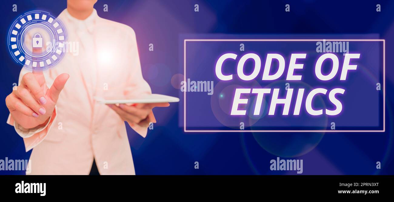 Conceptual display Code Of Ethics, Word for Moral Rules Ethical ...