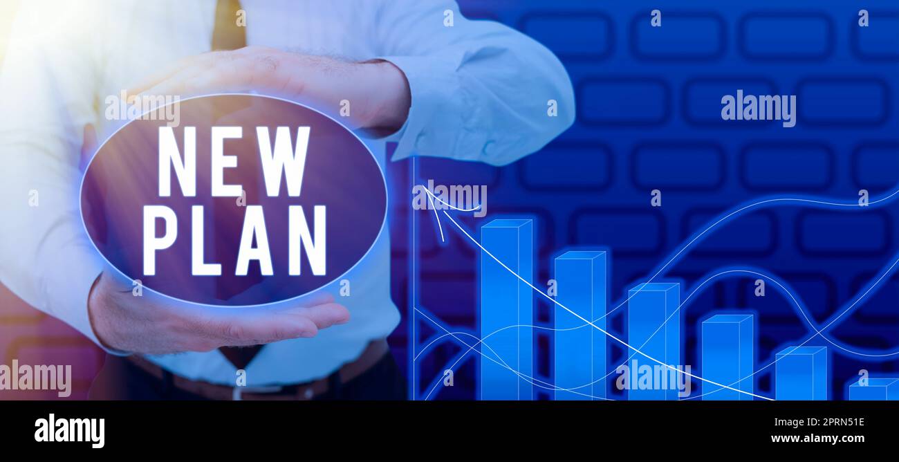 Text showing inspiration New Plan, Business showcase Start of a ...