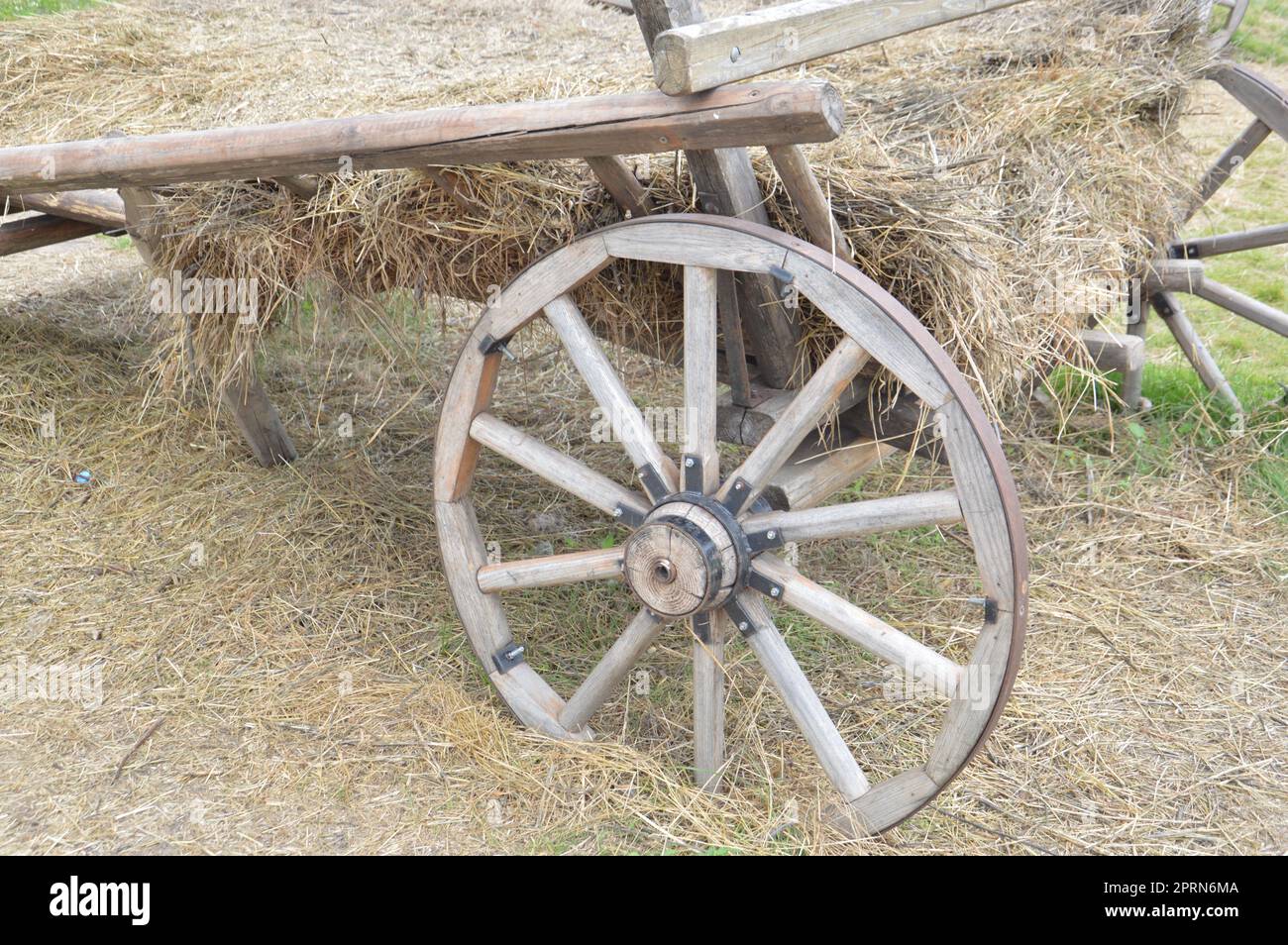Old wooden cart for transporting goods in agriculture Stock Photo - Alamy