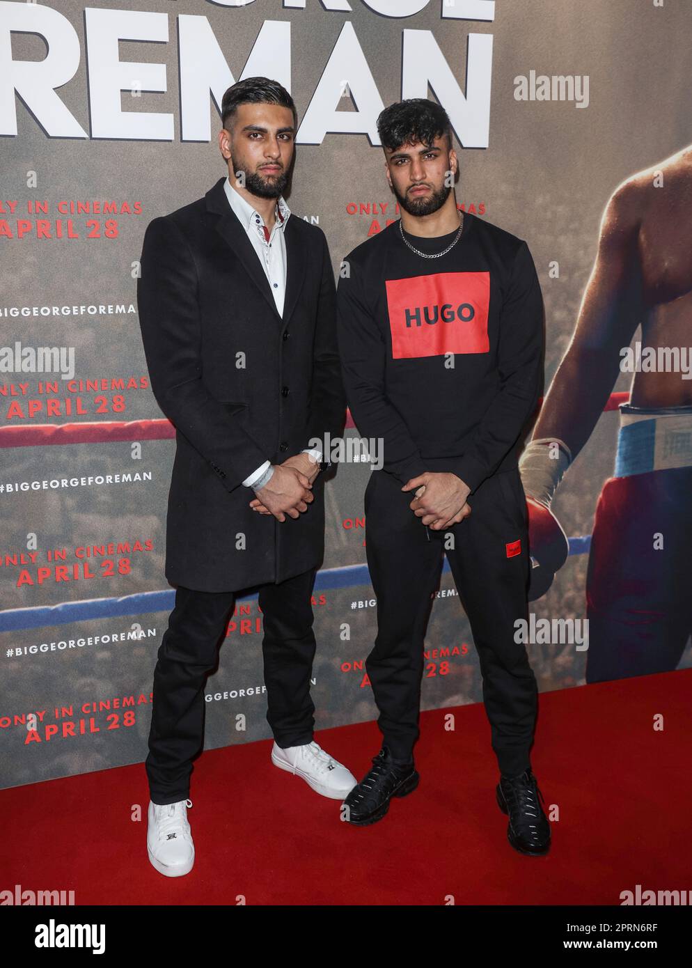 London, UK. 26th Apr, 2023. Hassan Azim and Adam Azim seen attending a ...