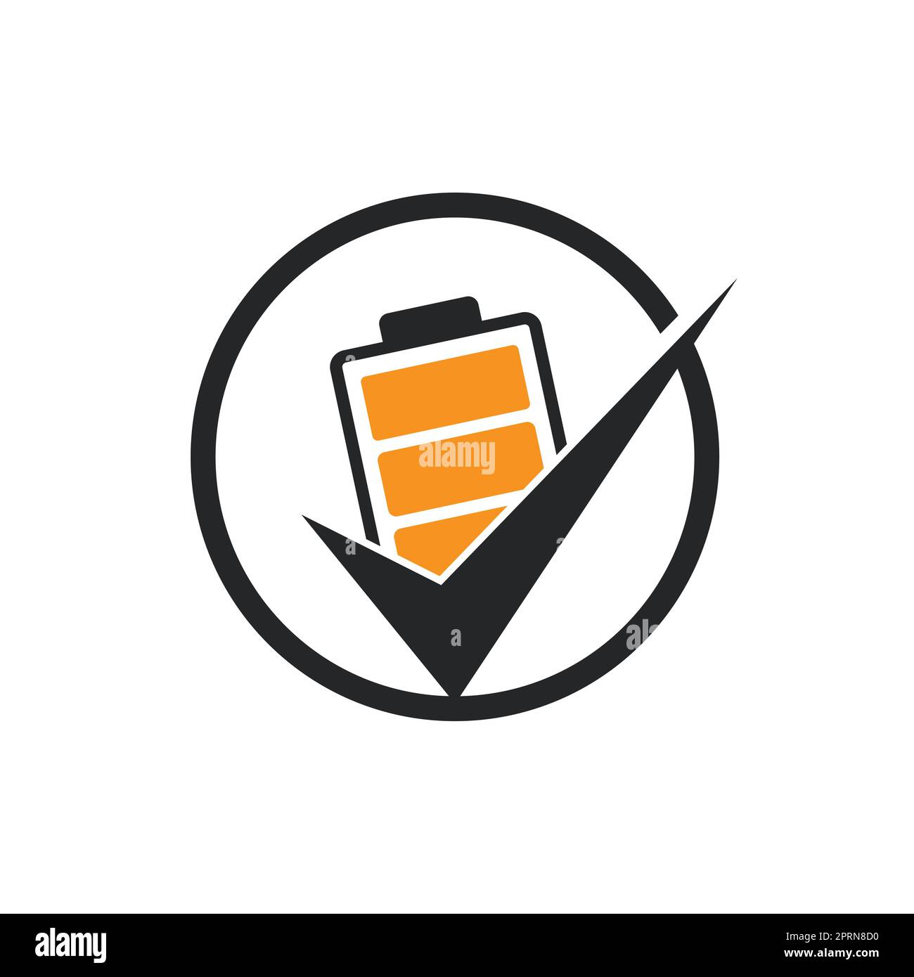 Battery check mark vector logo design template. Vector illustration of ...