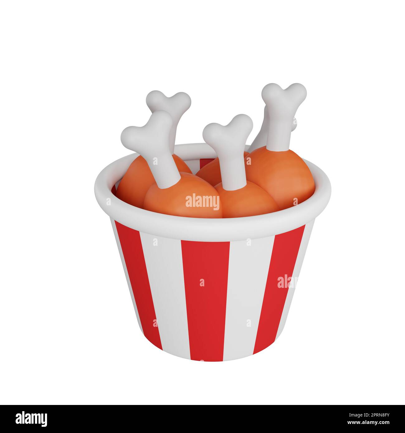 3d rendering of fried chicken fast food icon Stock Photo - Alamy