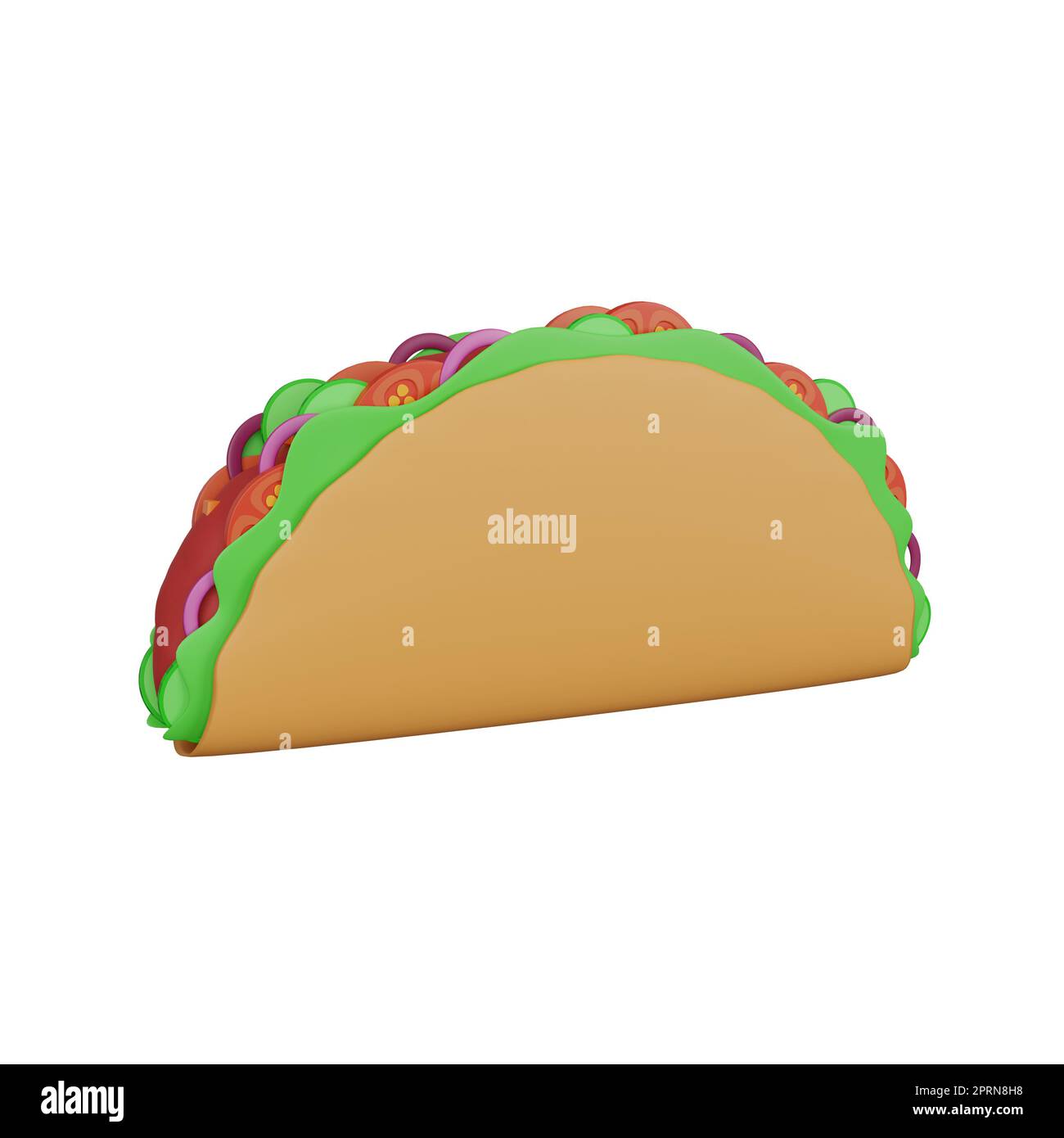 3d rendering of taco fast food icon Stock Photo - Alamy