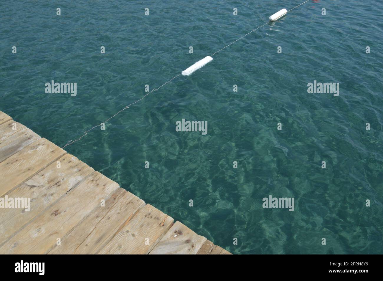 Sea bridge and yacht mooring the pier Stock Photo - Alamy