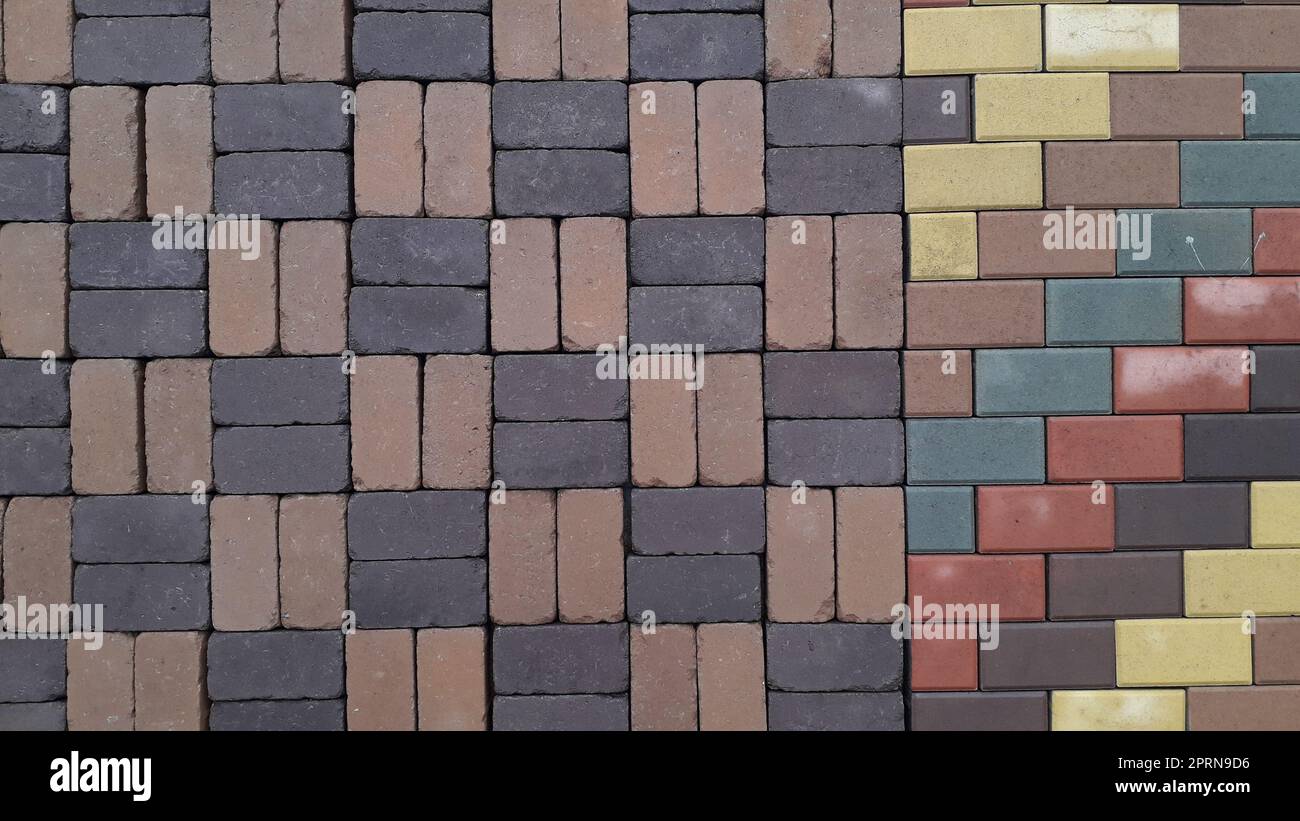 Tile patterns for street paving paths and the areas Stock Photo - Alamy