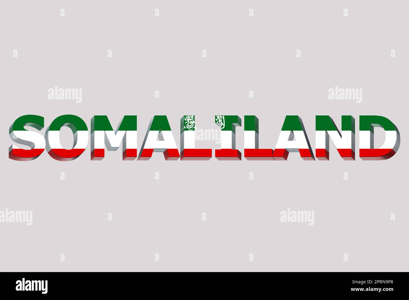 3D Flag of Somaliland on a text background Stock Photo - Alamy