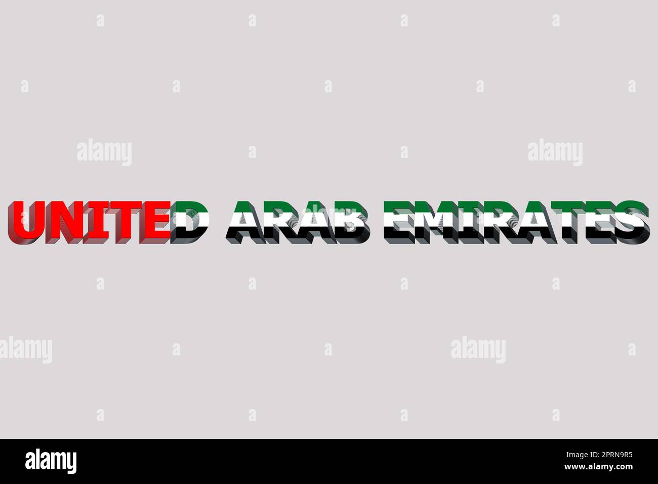 3D Flag of United Arab Emirates on a text background Stock Photo - Alamy