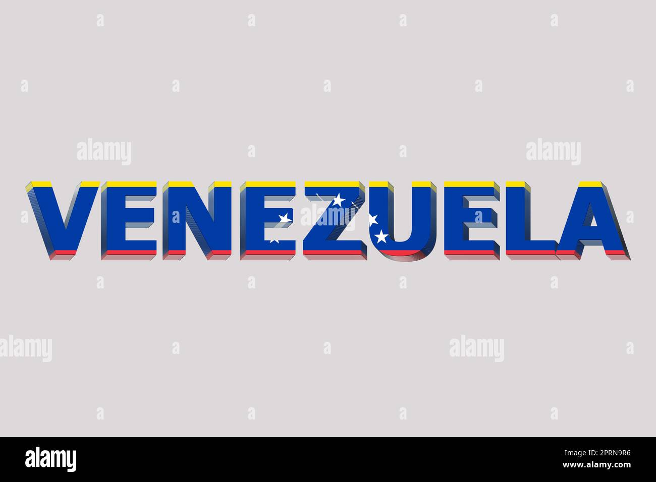 3D Flag of Venezuela on a text background Stock Photo - Alamy