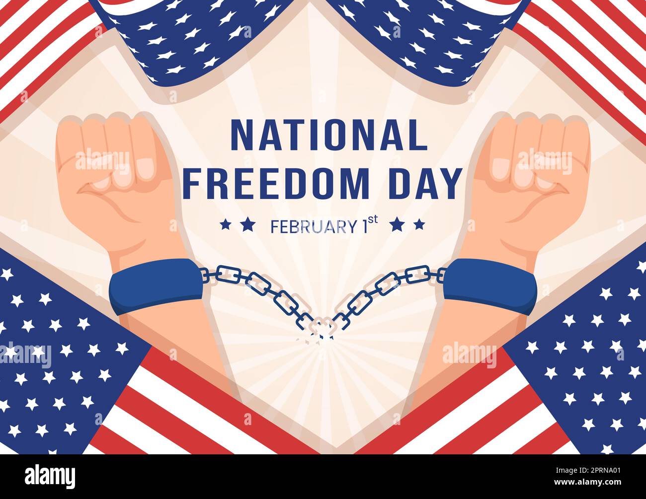 National Freedom Day Template Hand Drawn Cartoon Flat Illustration with ...
