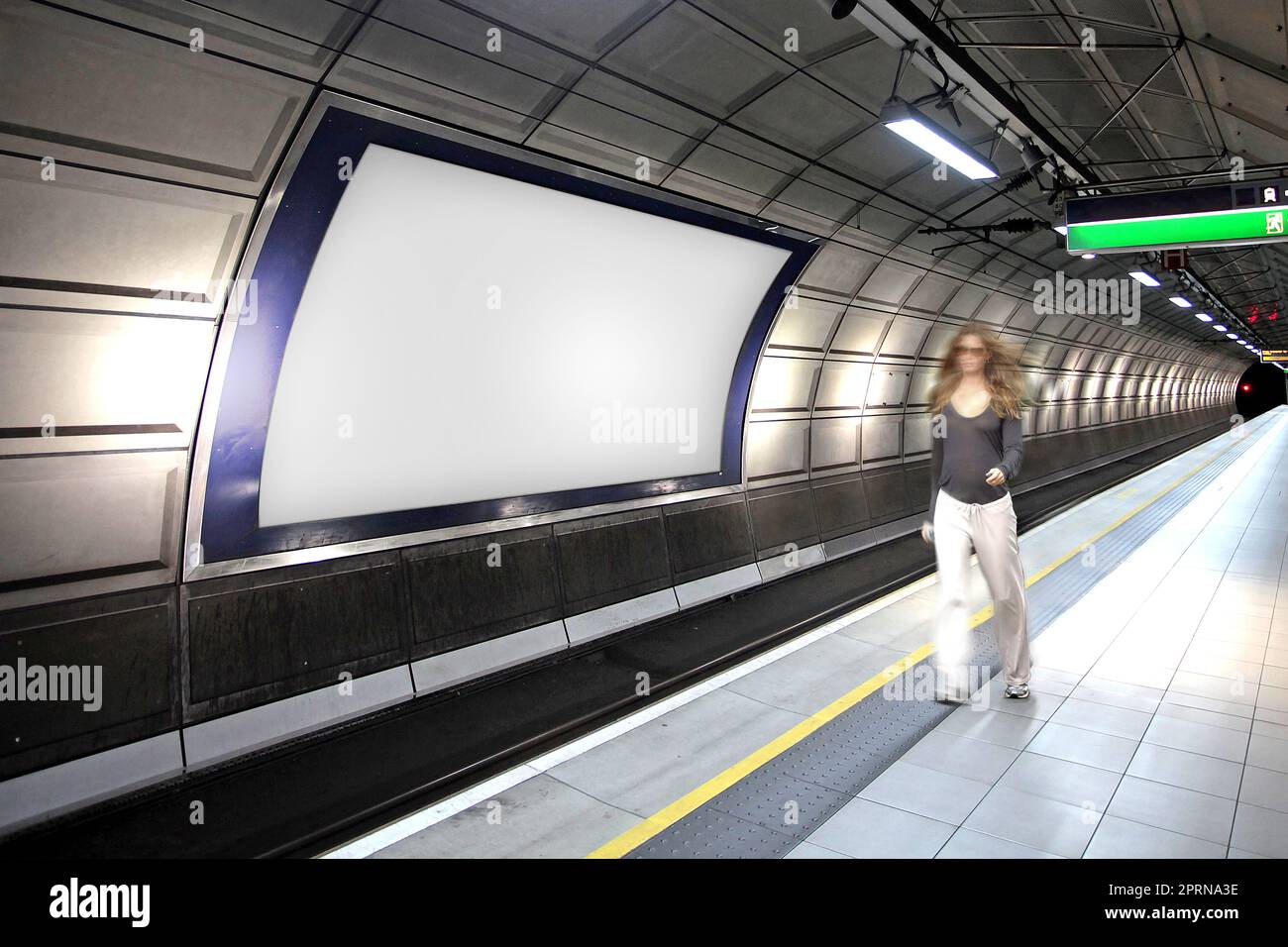 Advertising Billboard Blank Underground Metro Stock Photo - Alamy