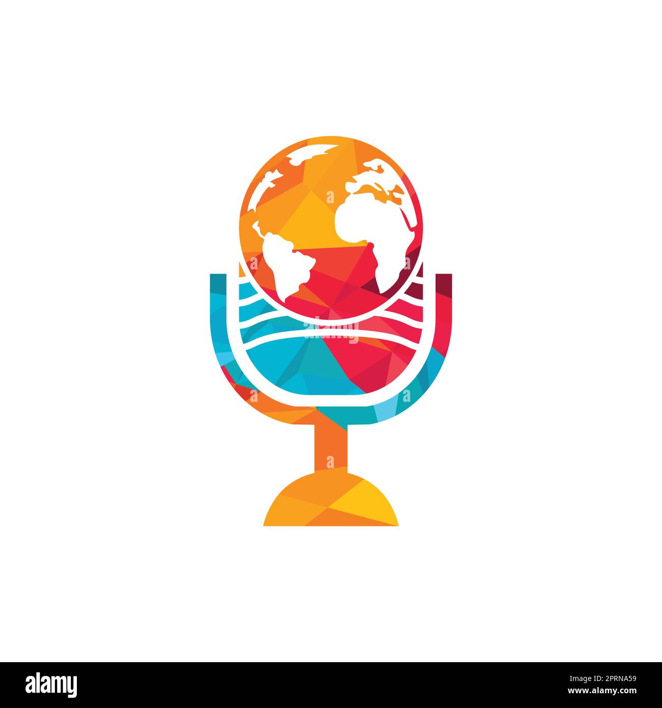 Global podcast logo design. Broadcast entertainment business logo ...