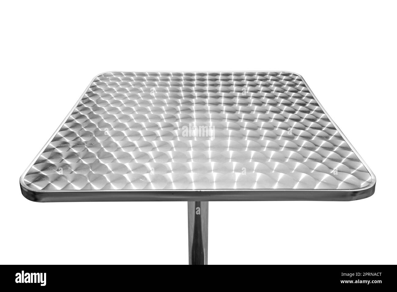 metal table isolated on white background Stock Photo - Alamy