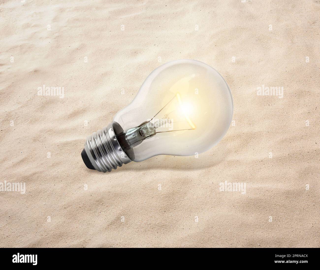 light bulbs on the sand, beach, sea Stock Photo - Alamy