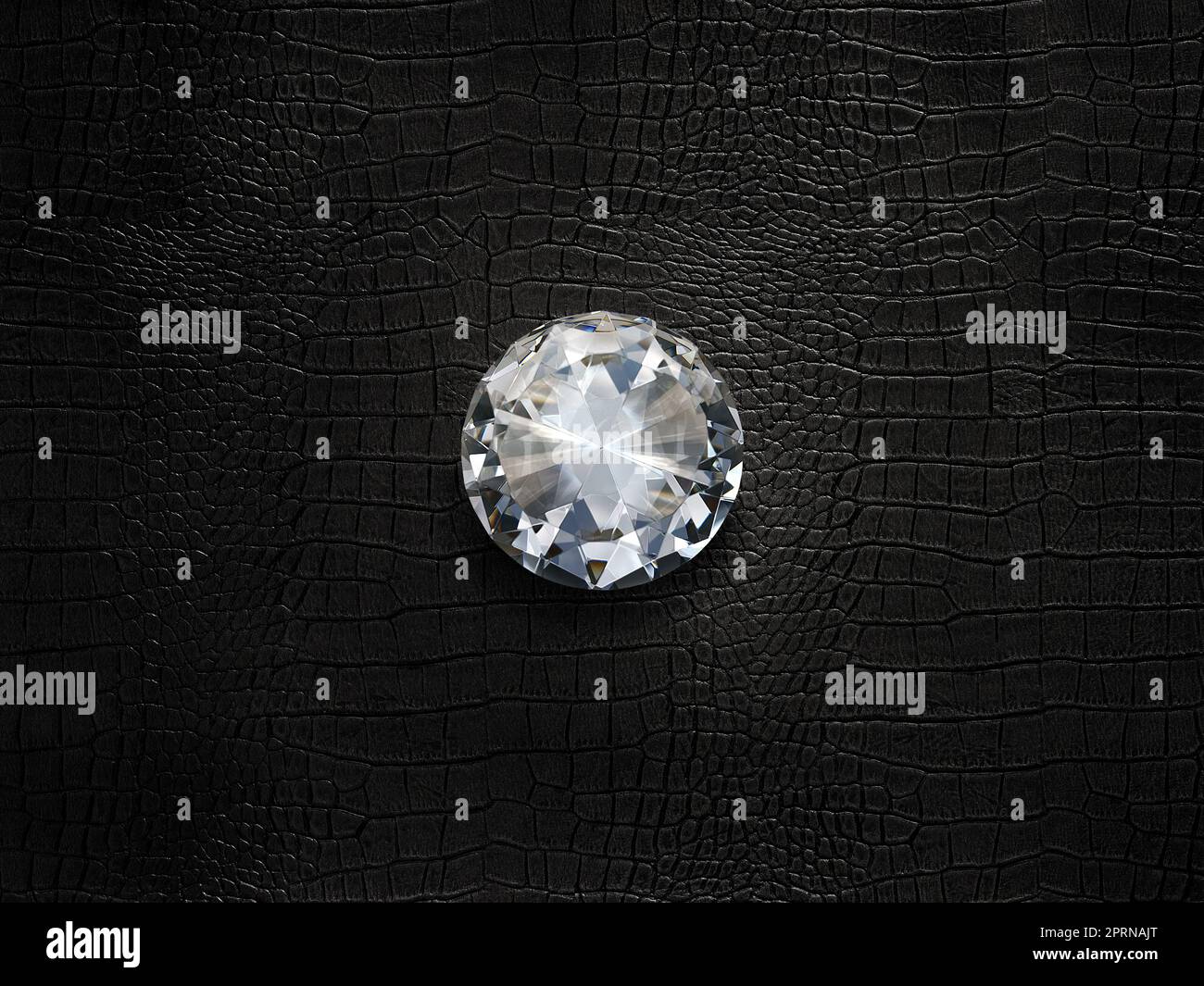 diamond on a black leather background Stock Photo - Alamy