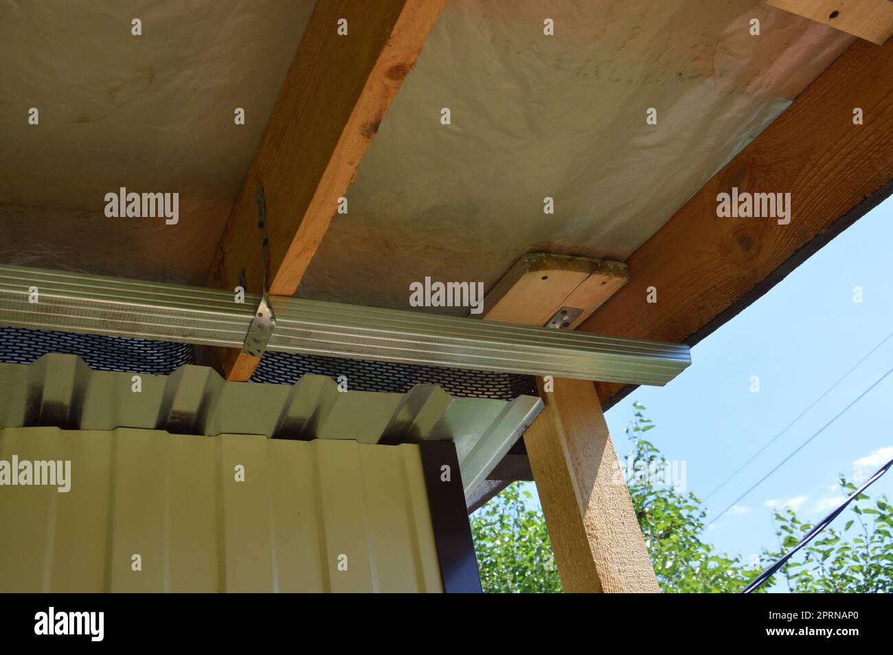 The design of the metal profile for the attaching drywall Stock Photo ...